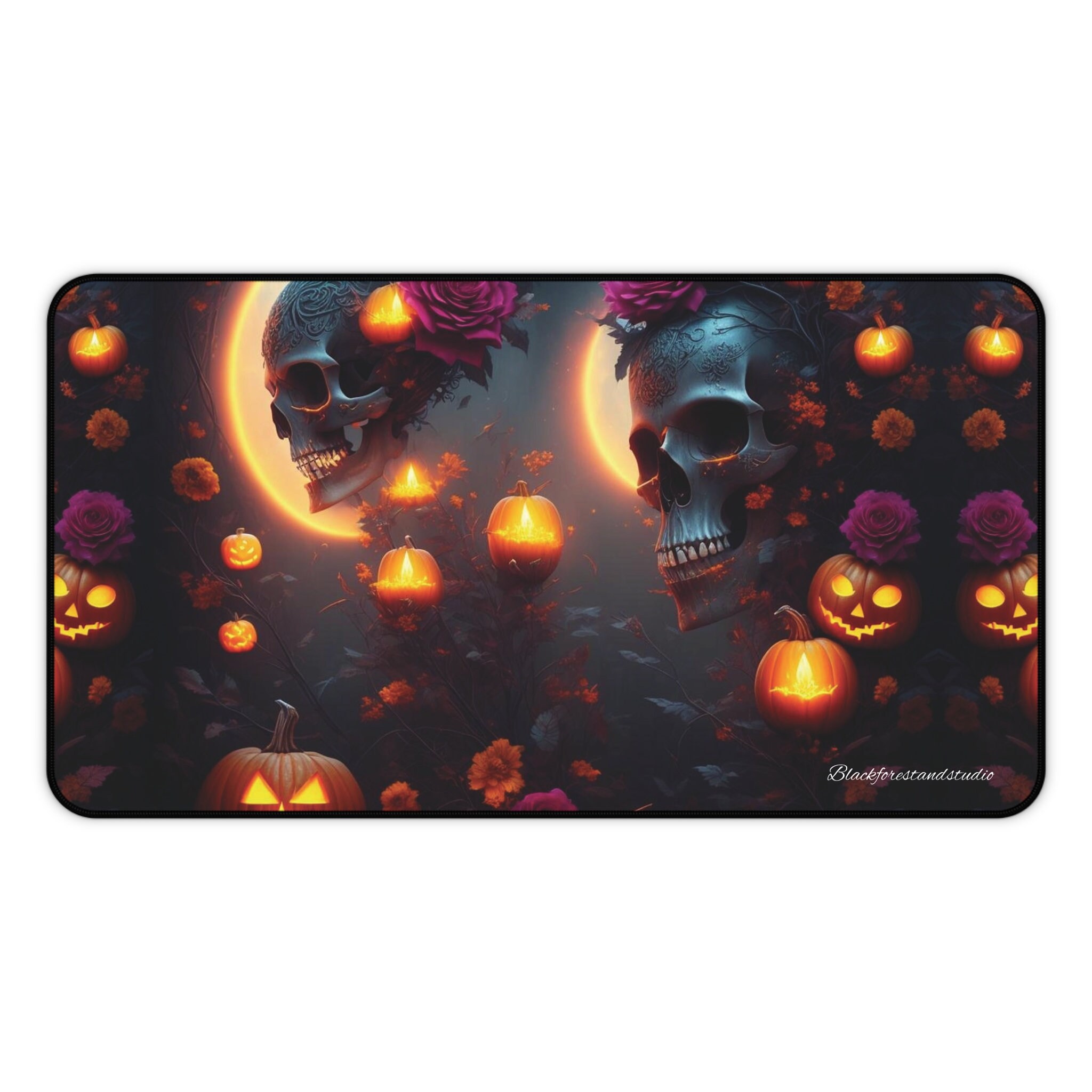 Glowing Ethereal Skulls & Roses Desk Mat Cover Computer Mat - Etsy