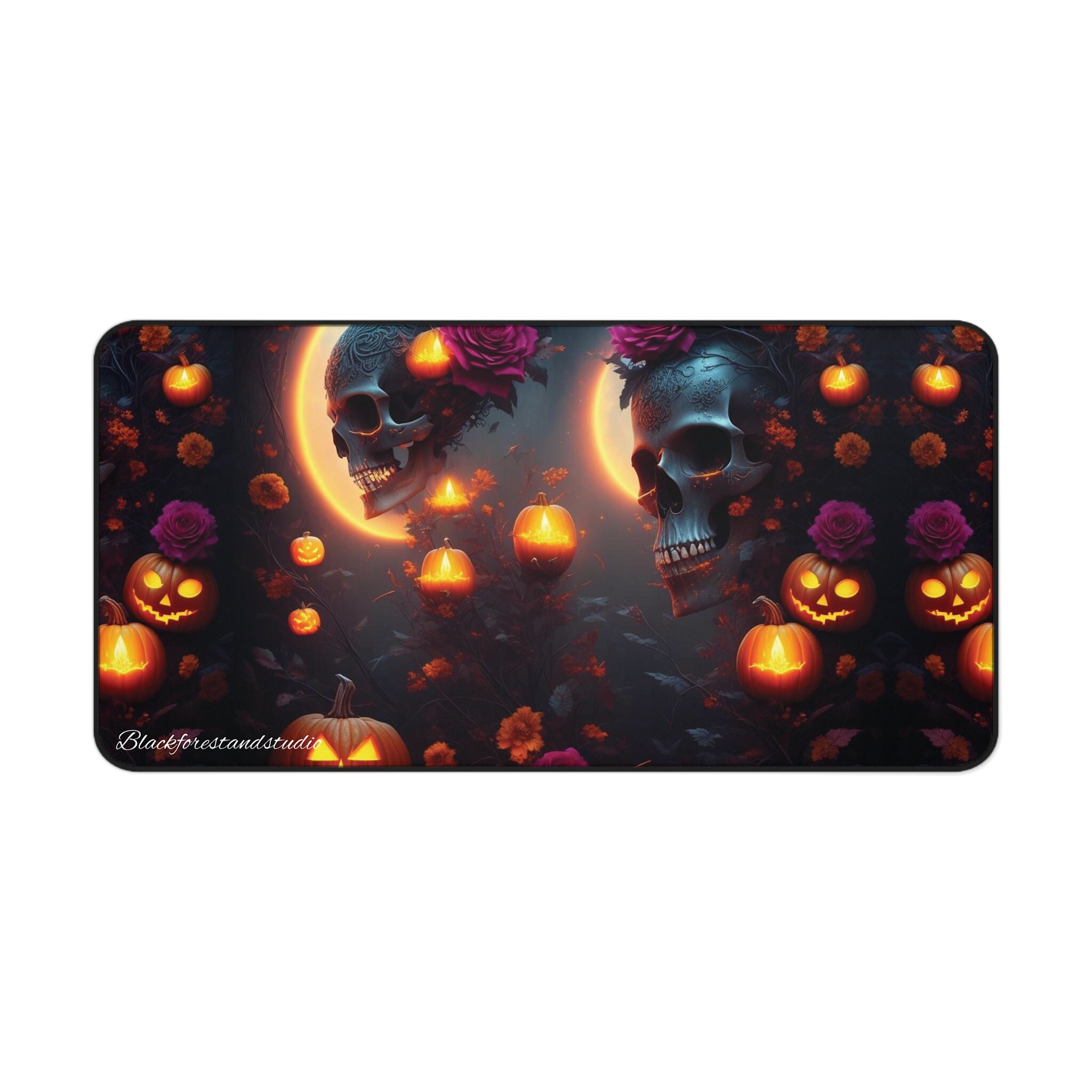Glowing Ethereal Skulls & Roses Desk Mat Cover Computer Mat - Etsy