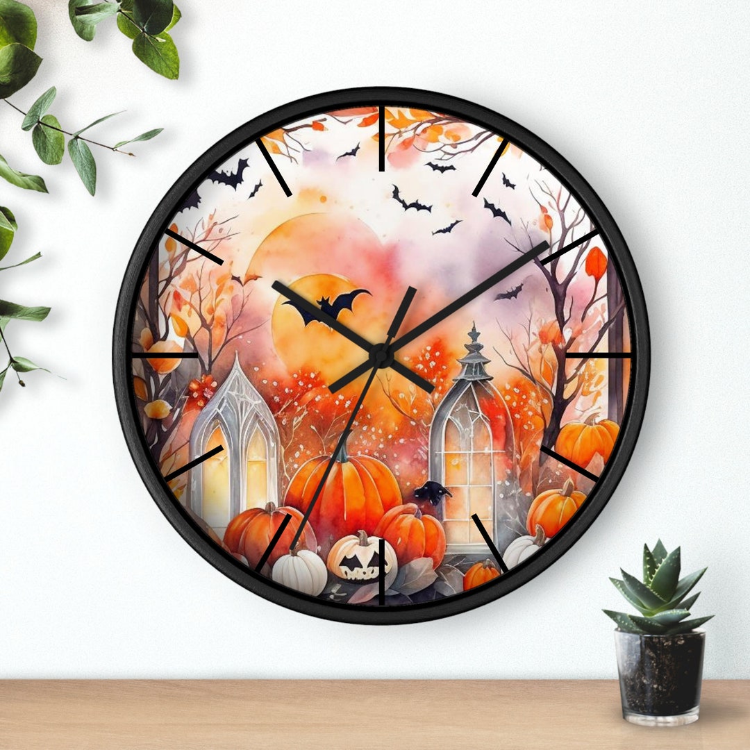Stained Glass Harvest Timepiece, Wall Clock, Stained Glass Window ,art ...