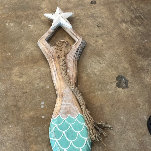 Carved Wood Mermaid - Etsy