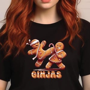 GINJAS. Gingerbread Ninjas. Karate. Sparing, Christmas Shirt - Etsy