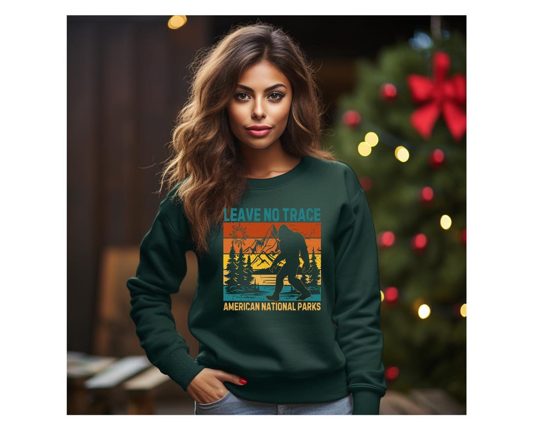 LEAVE NO TRACE. Bigfoot. Sasquatch. Retro Colors. - Etsy