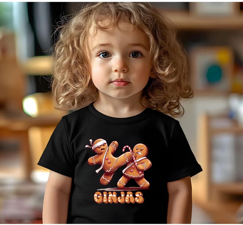 GINJAS. Gingerbread Ninjas. Karate. Sparing, Christmas Shirt - Etsy