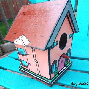 The Simpsons house 742 Evergreen Terrace Hand Painted Wooden Bird House ...