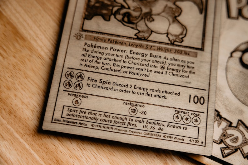 Charizard Base Set Pokémon Card SVG, Laser Cut File (digital Download ...