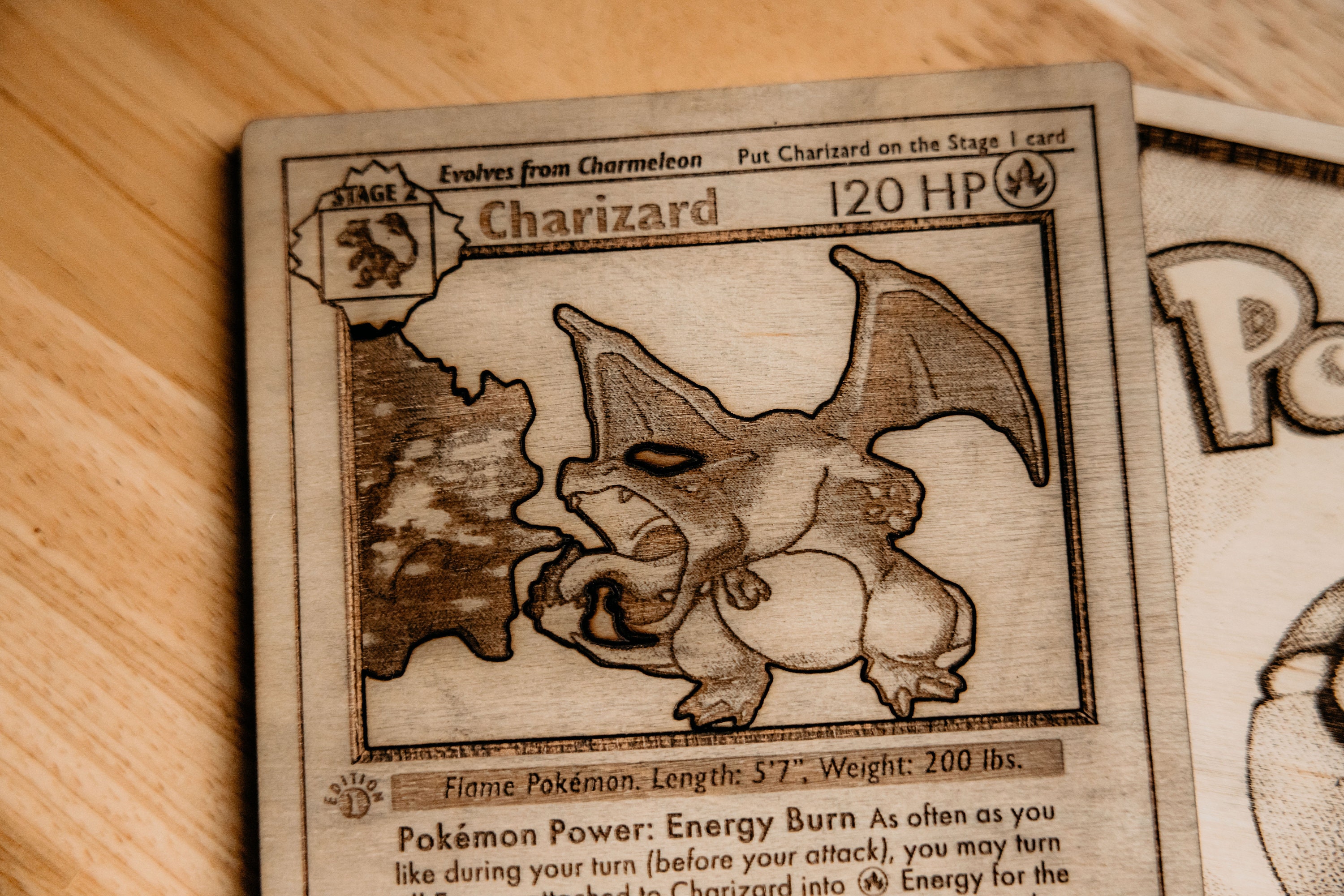 Charizard Base Set SVG, Laser Cut File, Lightburn Template, Pokémon ...