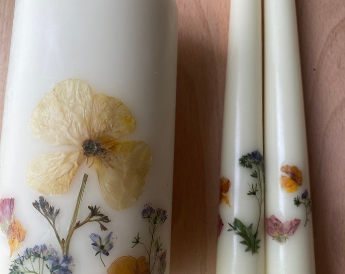 Wedding Hand Painted Candles, Wedding Candle, Unity Candle, Unity ...