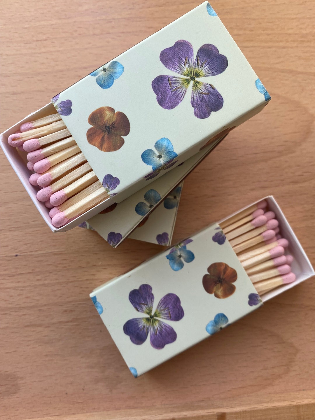 Small Floral Matchbooks: Pressed Wildflower Design Matchbooks, 58 X 36 ...