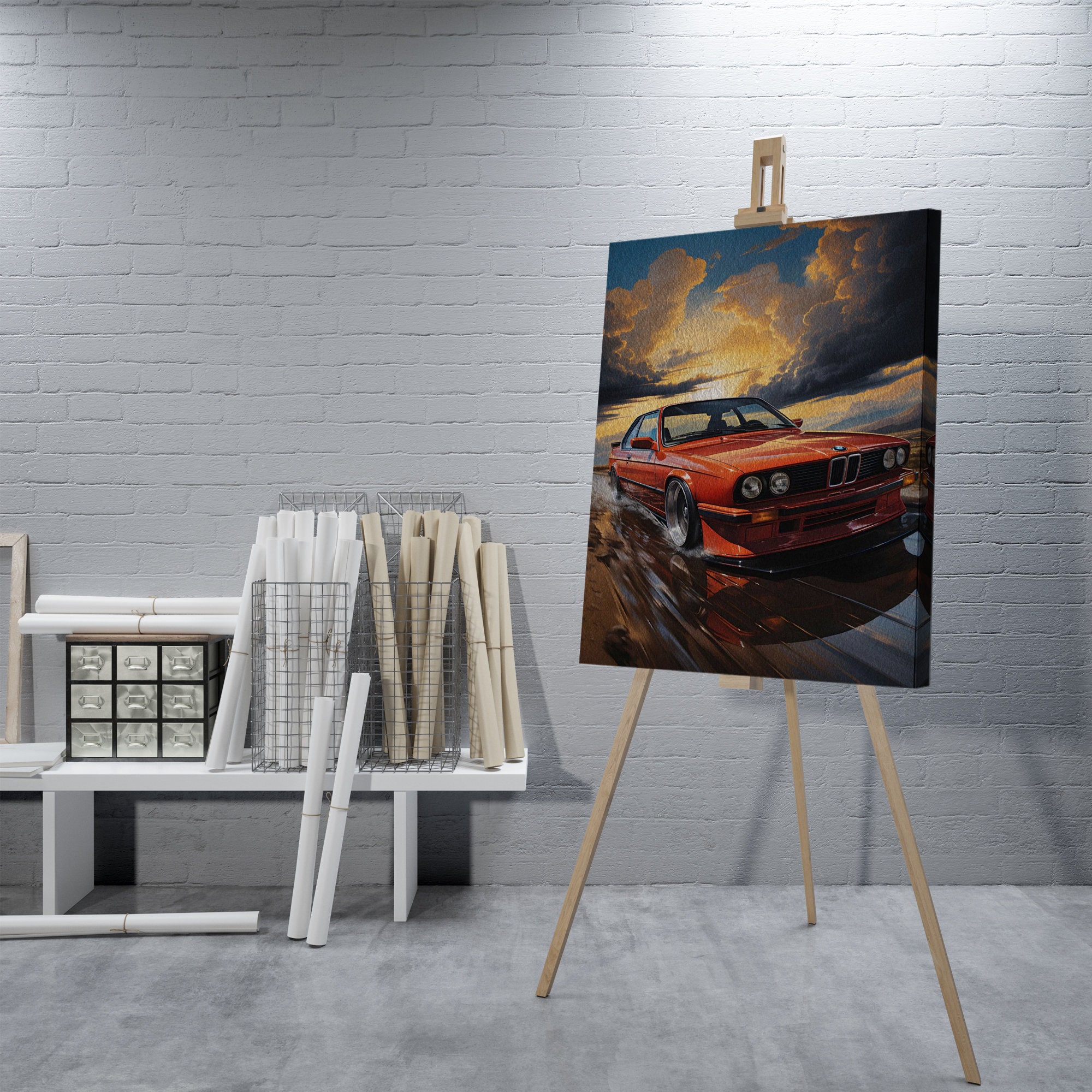 Bmw M3 Canvas Table, Modern Wall Canvas Table, Large Wall Hanging ...