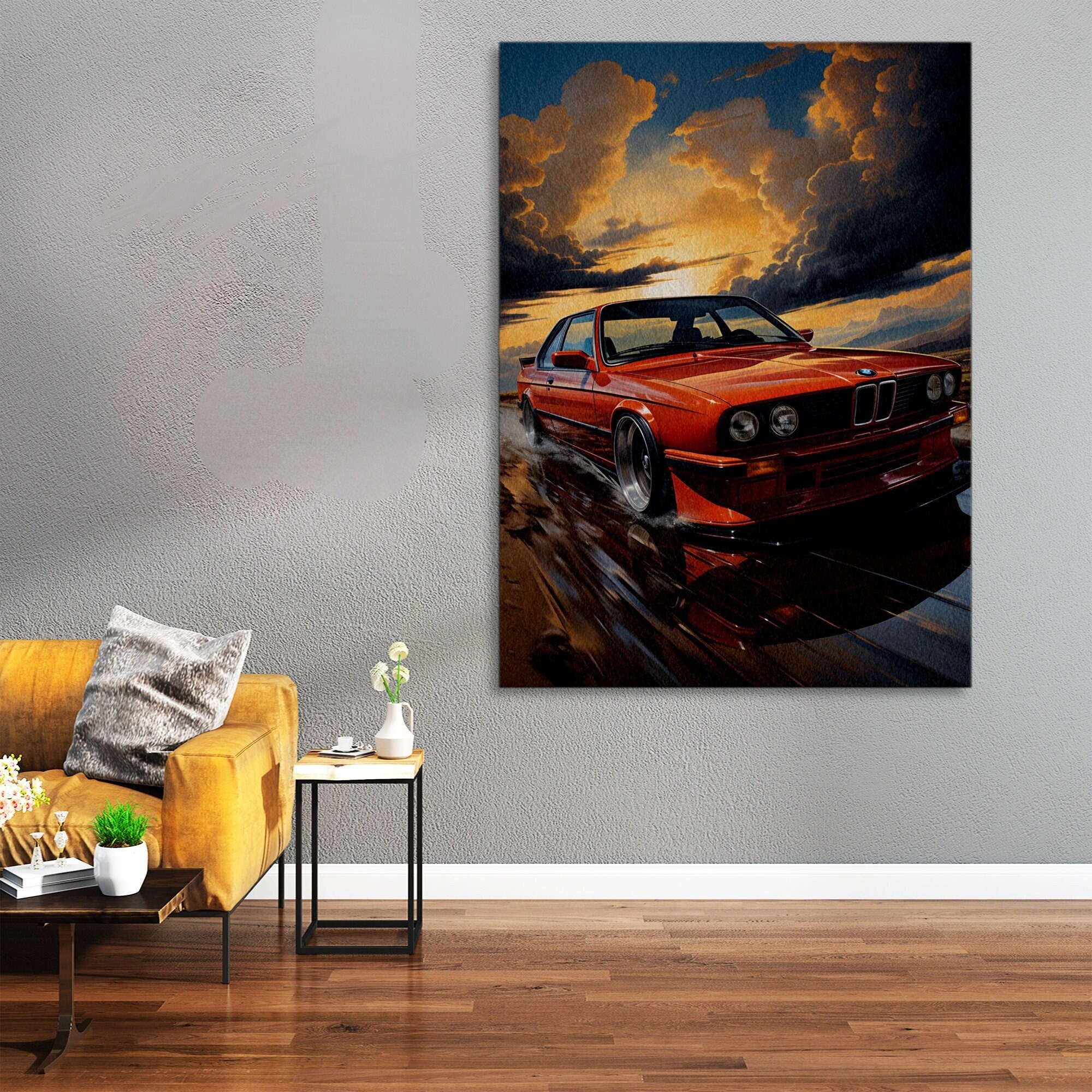 Bmw M3 Canvas Table, Modern Wall Canvas Table, Large Wall Hanging ...