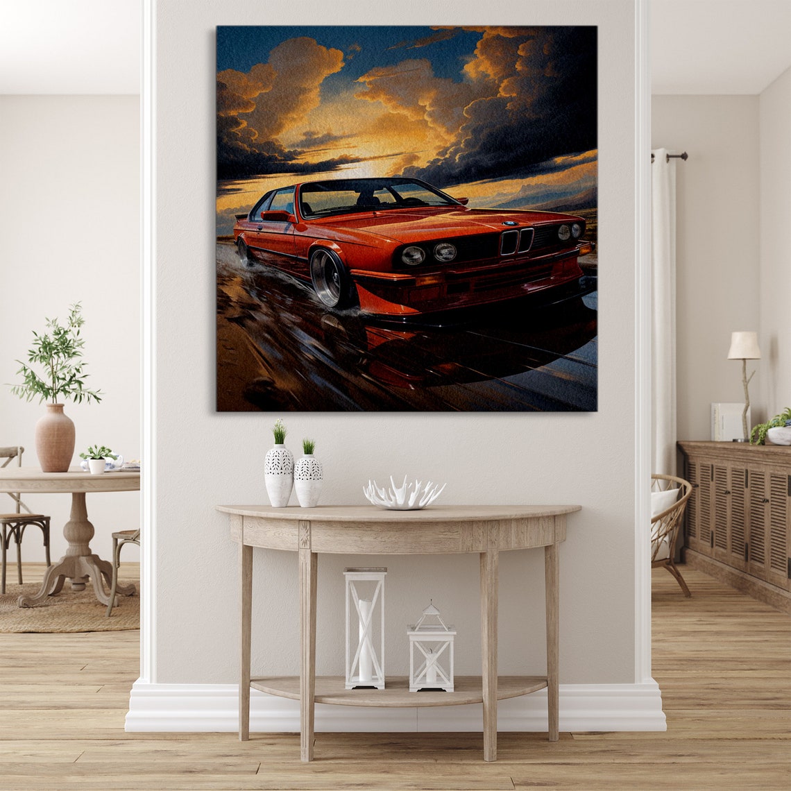 Bmw M3 Canvas Table, Modern Wall Canvas Table, Large Wall Hanging ...
