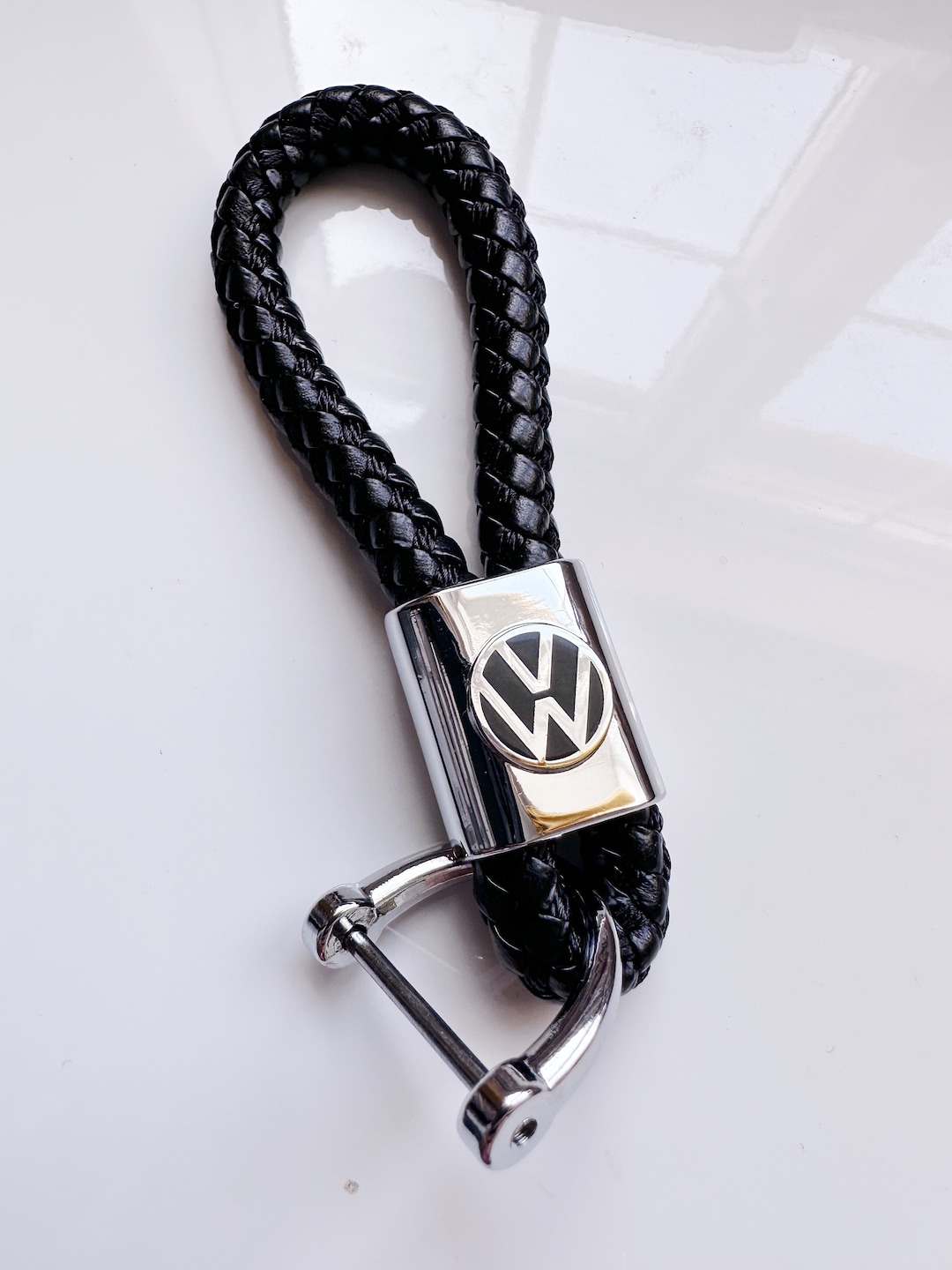 VW Braided Leather Volkswagen Key Ring Luxury Leather Genuine - Etsy UK