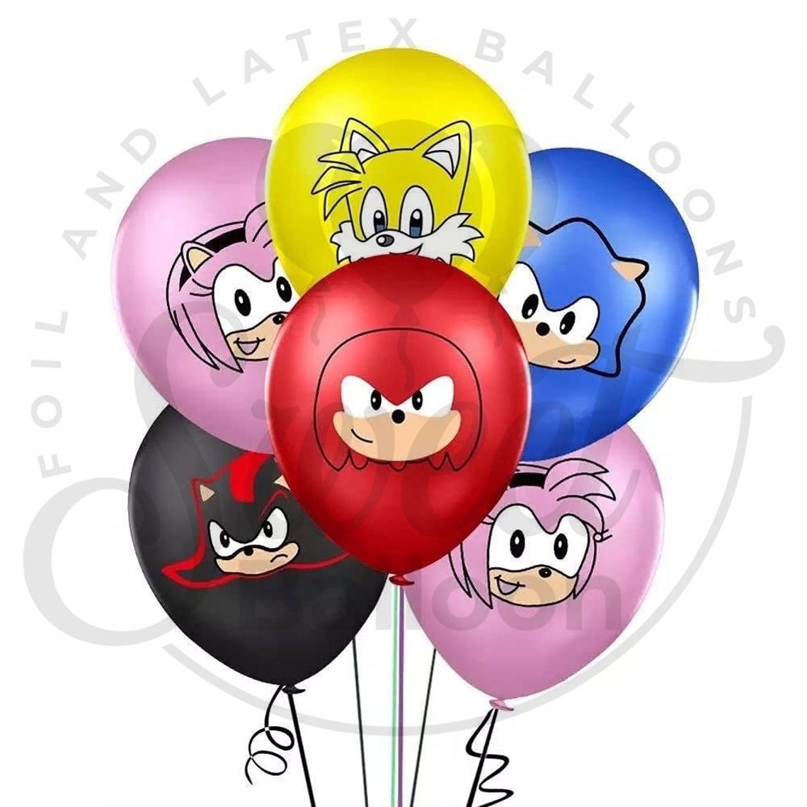 12 X Sonic the Hedgehog Latex Balloons Birthday Decorations Boys Sonic ...