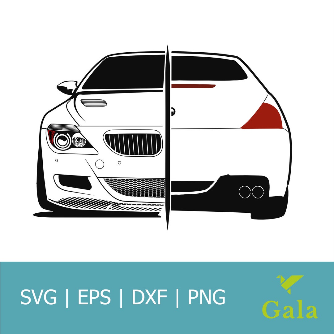 M6 E63 Front Car SVG| Clip Art| Graphic Art Png| Instant Download ...