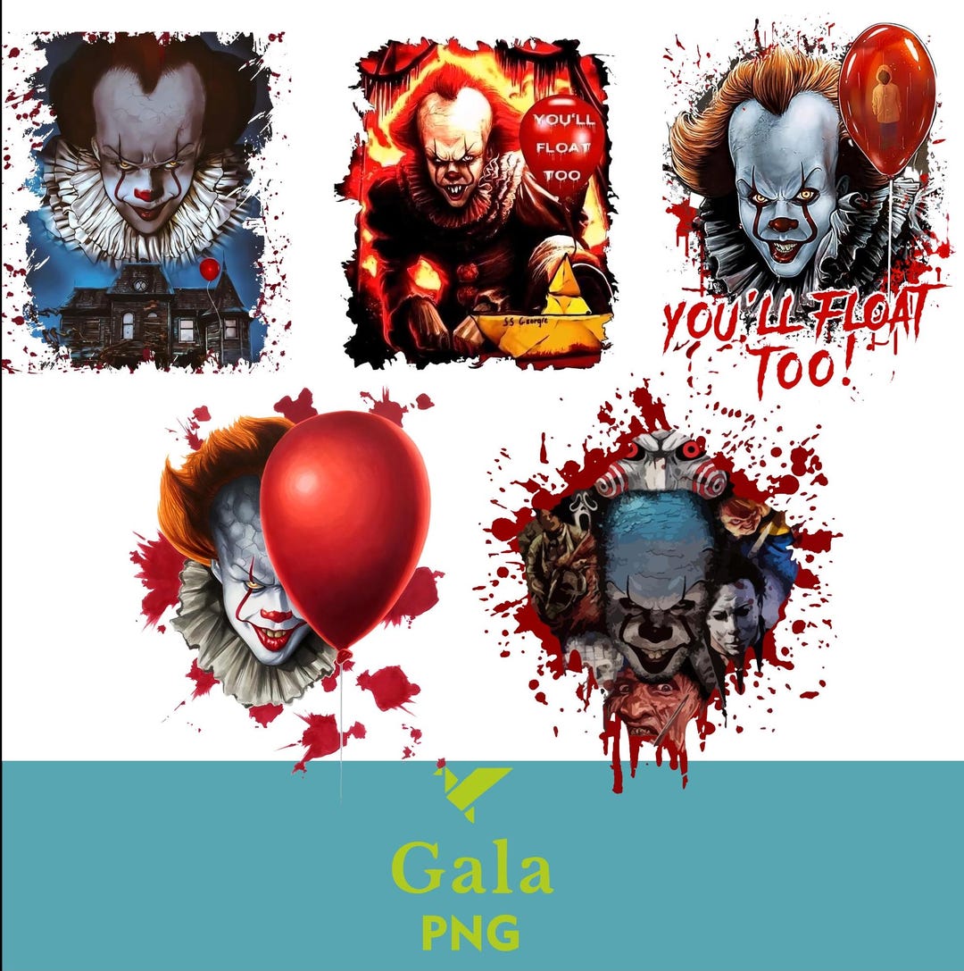 You'll Float Too Png| It Pennywise Png| Bundle Layered Item| Horror ...