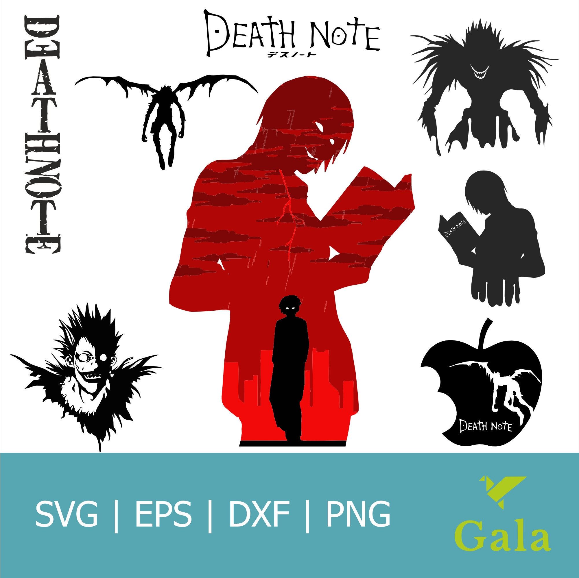 Anime Bundle SVG Digital Download Japanese SVG Anime Silhouette SVG ...