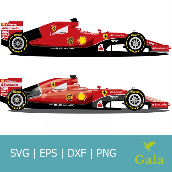 Formula One Ferrari Svg - Etsy