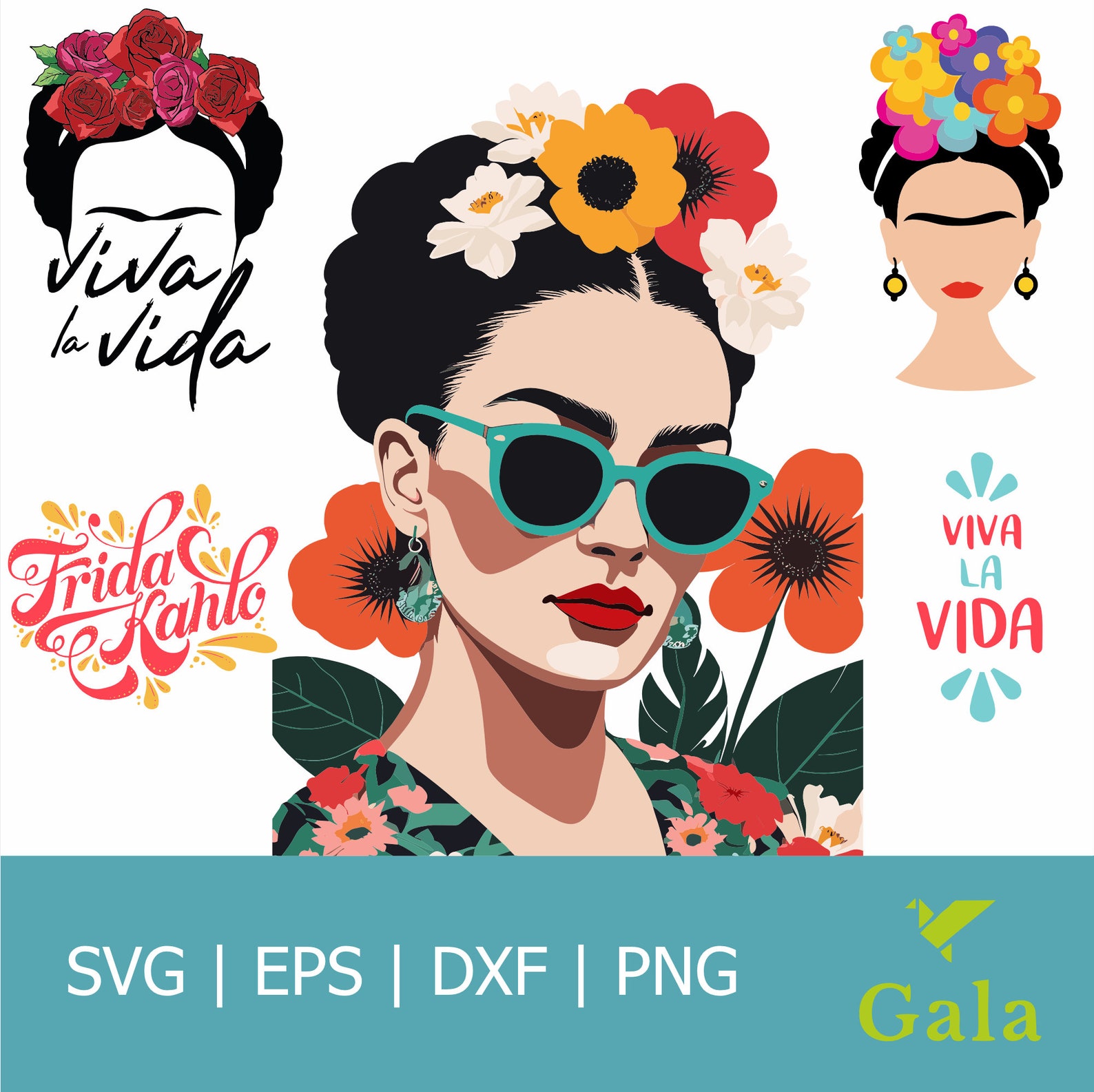 Frida Kahlo Svg Bundle Frida Kahlo Svg Files Frida Kahlo Svg Birthday ...