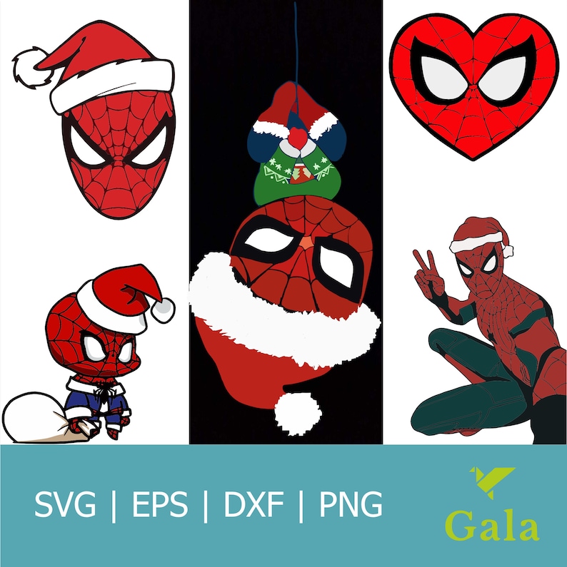 Spidey Christmas SVG | Santa Hat | Spidey PNG | Spidey Santa PNG ...