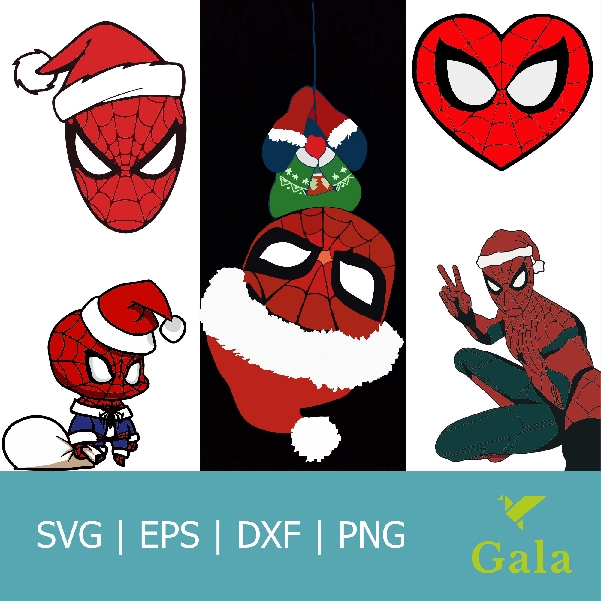 Spidey Christmas SVG | Santa Hat | Spidey PNG | Spidey Santa PNG ...