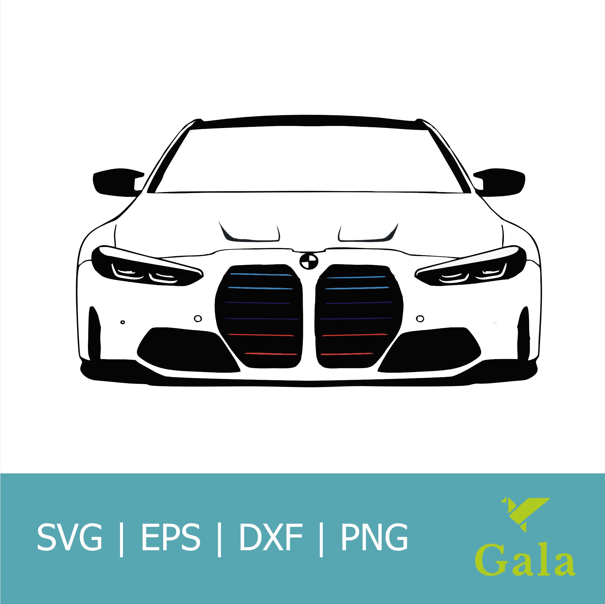 2022 M4 Front Car SVG Clip Art Graphic Art Instant Download ...