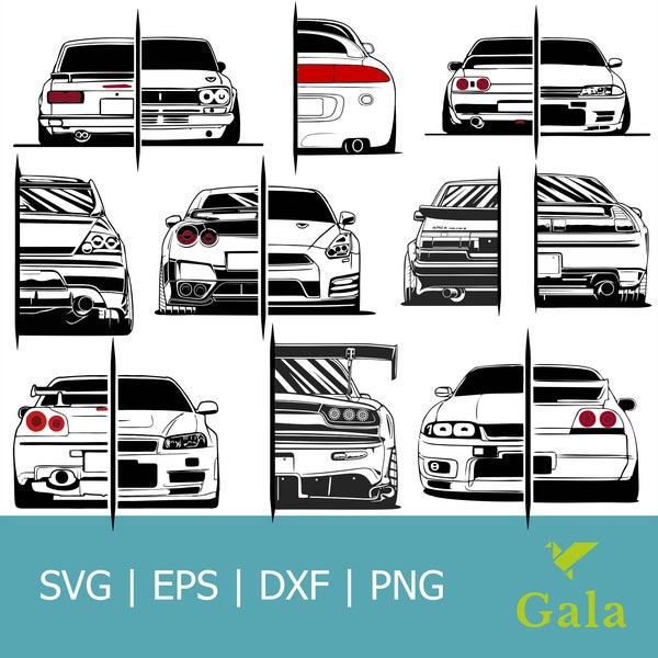 Supra SVG JDM Car PNG Vector Pack Vector Pack Pro Supra Fast Tuner Car ...