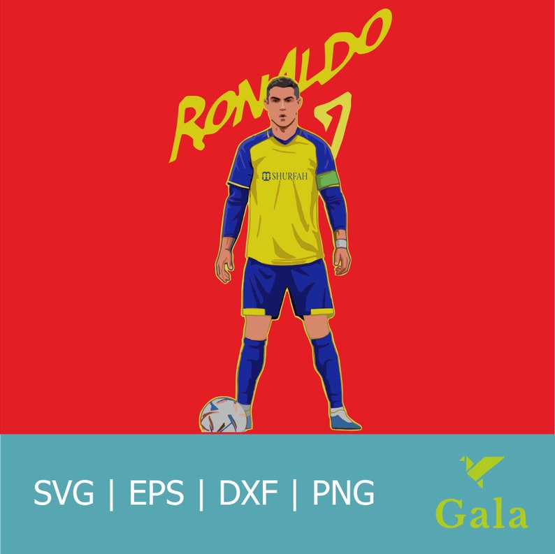 CR7 Svg cristiano Ronaldo Png Al Nassr FC Laser Cut Files Cricut ...