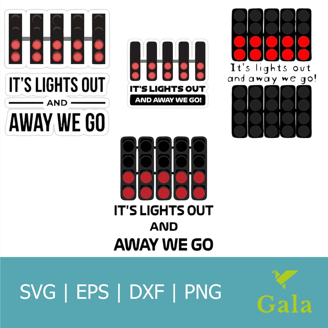 F1 Racing Lights Svg Png Pdf Dxf Eps | Lights Out and Away We Go Svg ...