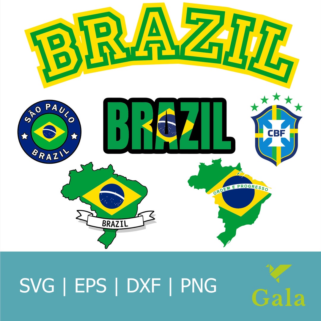 Brazilian National Team Svg| Brazil Svg| Brazil Flag Name Word Design ...