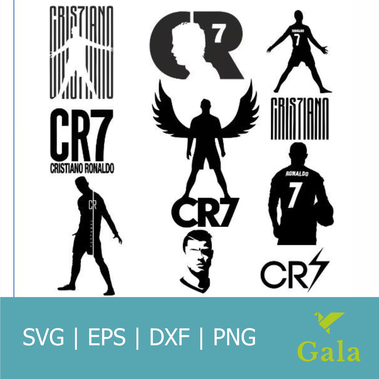 Cristiano Ronaldo Svg /al Nassr Svg / Cr7 Svg /ronaldo Silhouette ...