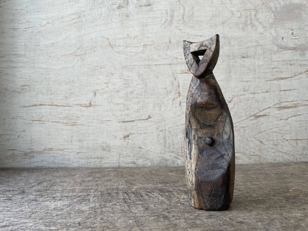 Cernunnos Wiccan Horned God Statue Pagan Altar Doll Wooden - Etsy