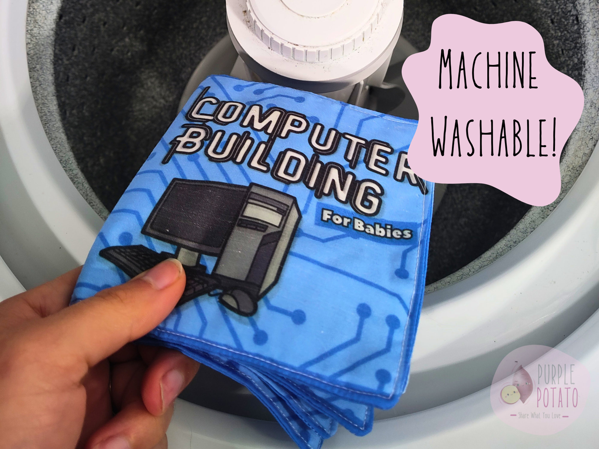 Computer Building Soft Learning Baby Book - Handmade Nerdy Baby Book ...