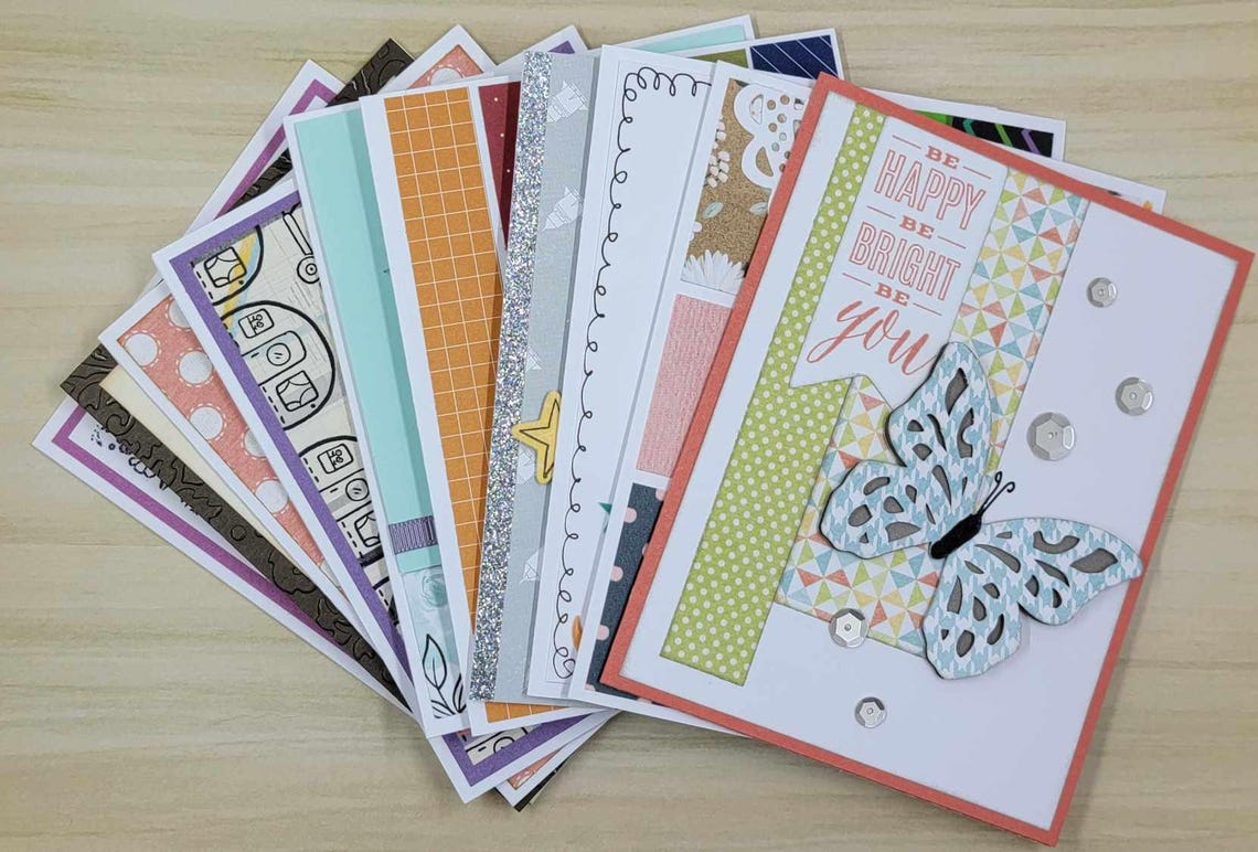 Set of 10 Handmade Assorted Cards With Envelopes - Etsy