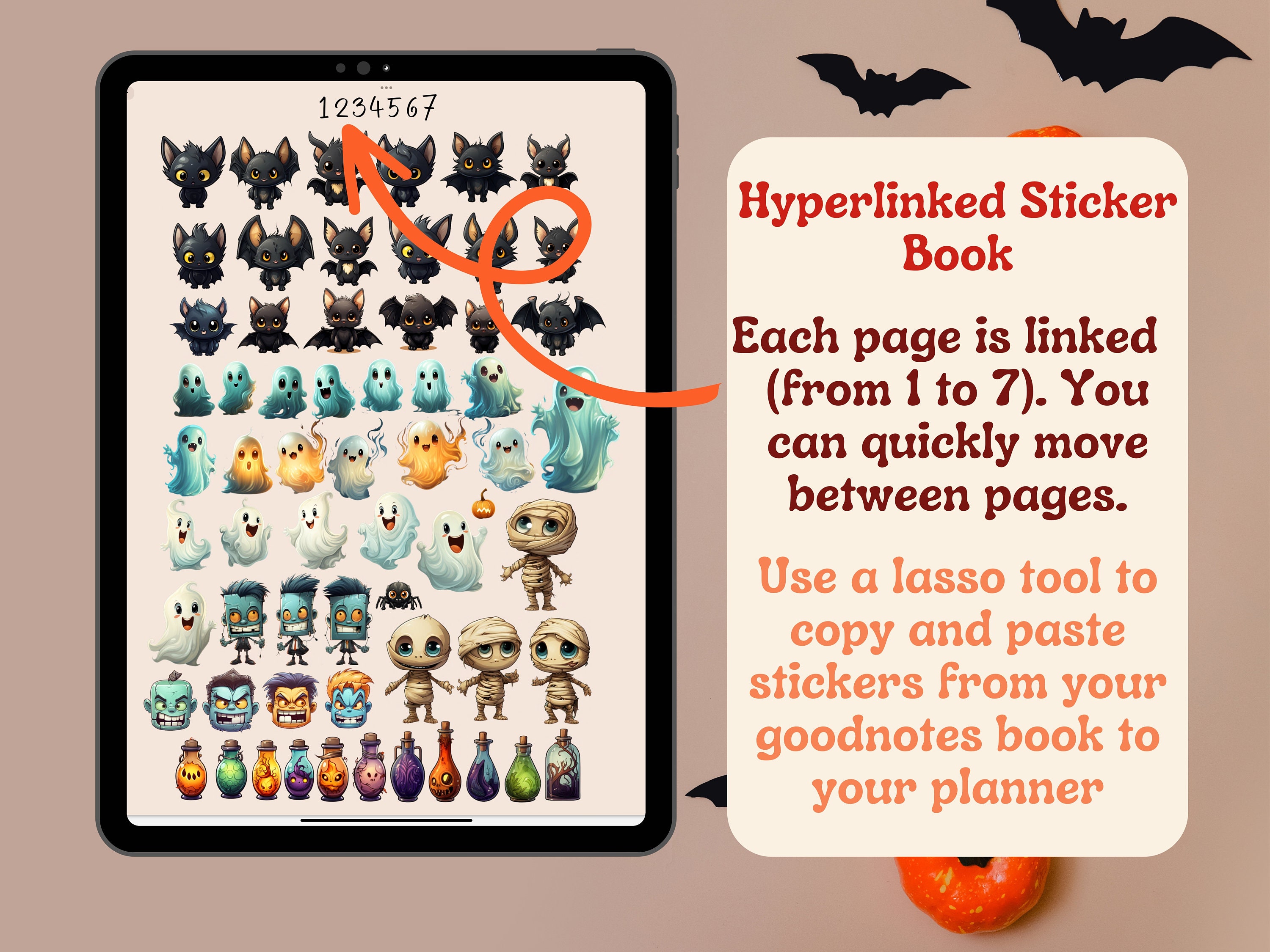 Halloween Digital Stickers for Goodnotes Planner, Ghostface Sticker ...