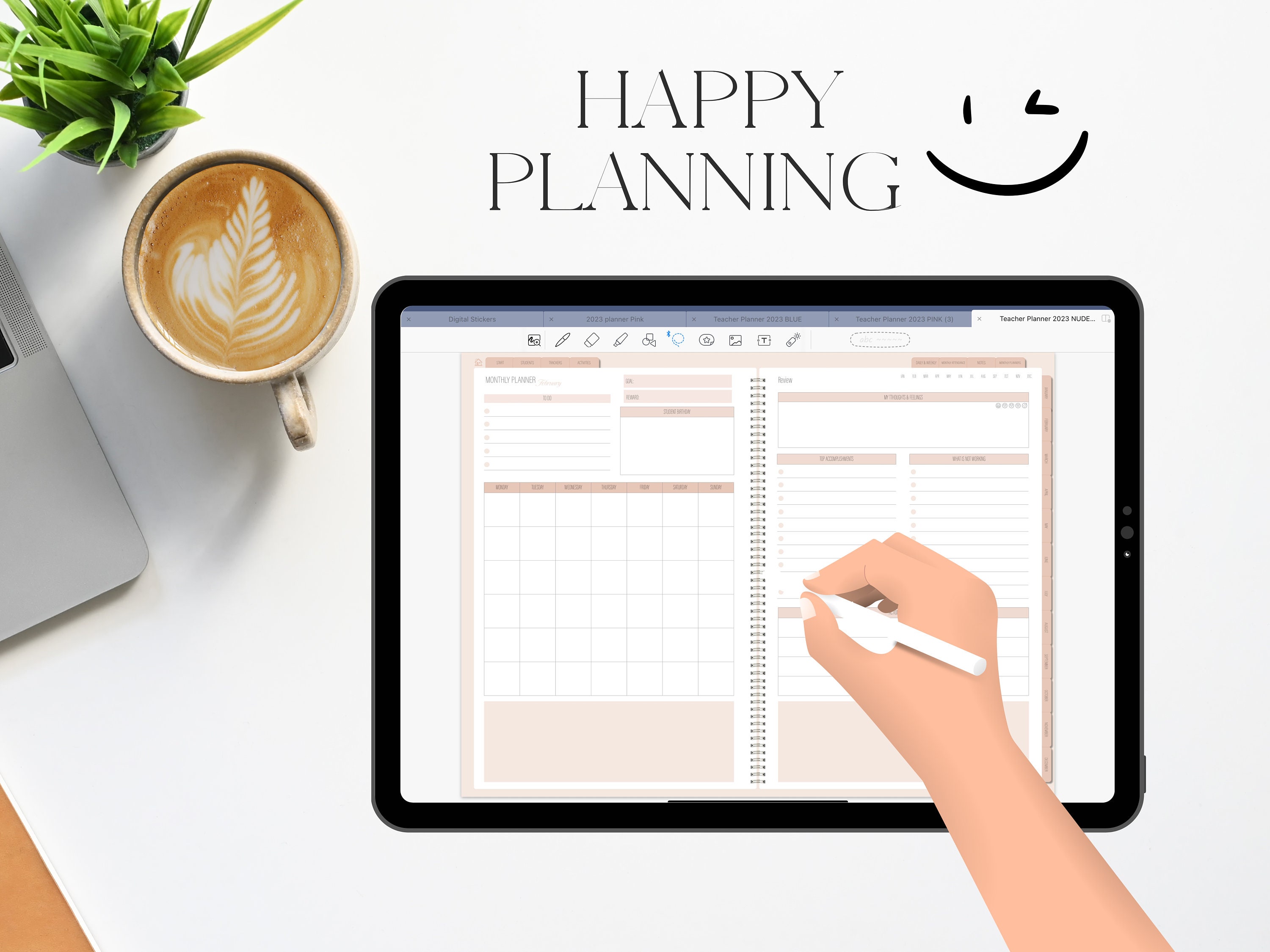 Undated Teacher Digital Planner Teacher Goodnotes Lesson - Etsy