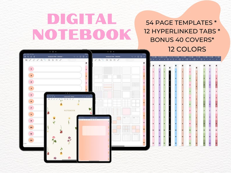 Digital Notebook Templates Ultimate Productivity Tool for Note Taking ...