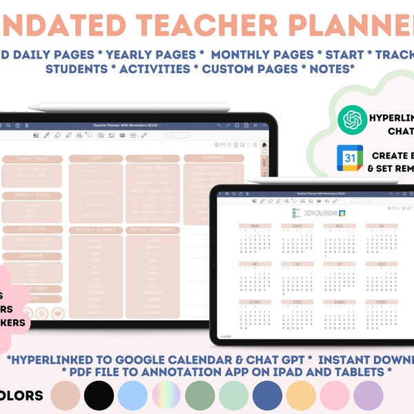 Teacher Planner - Etsy