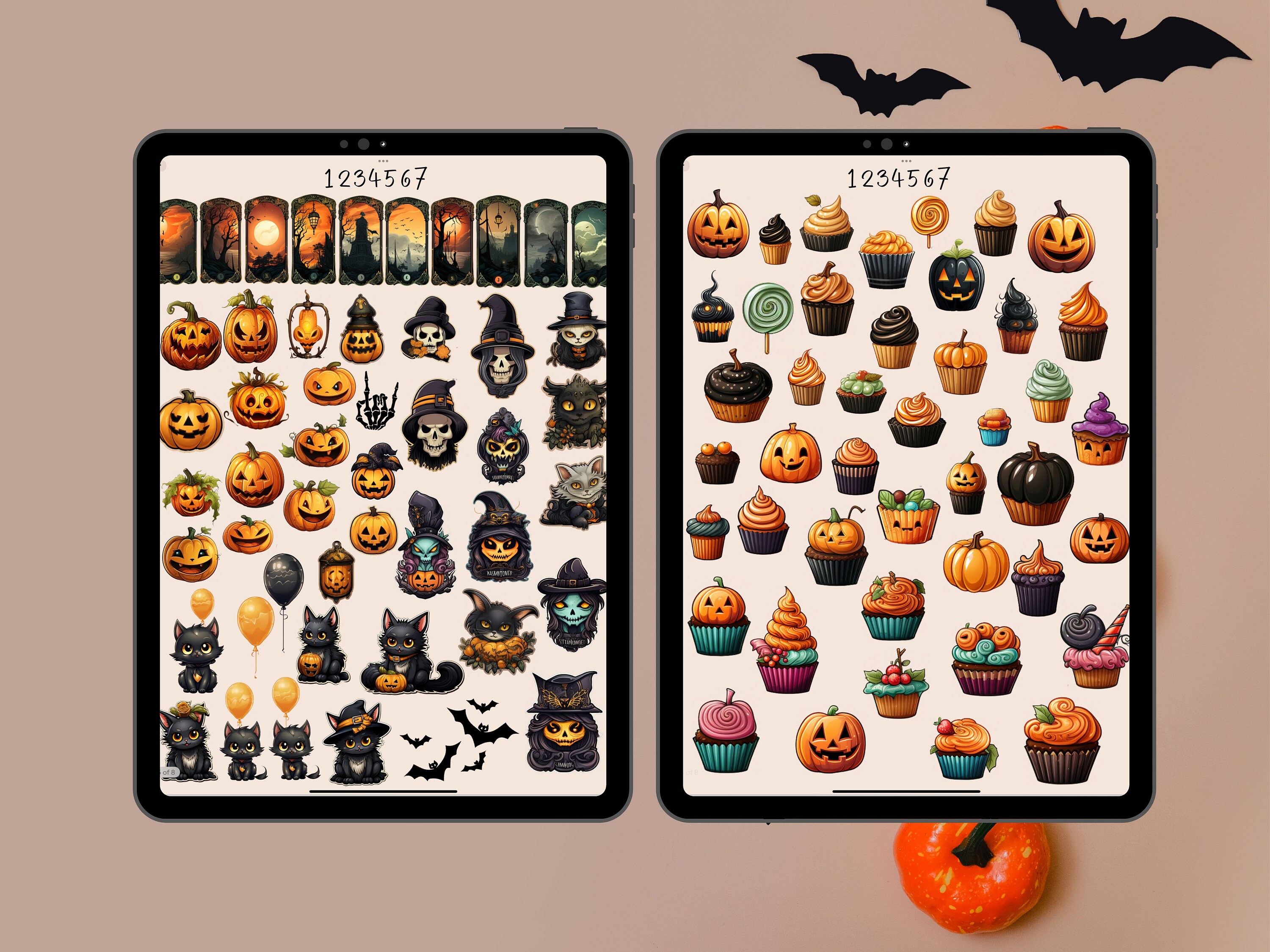 Halloween Digital Stickers for Goodnotes Planner, Ghostface Sticker ...