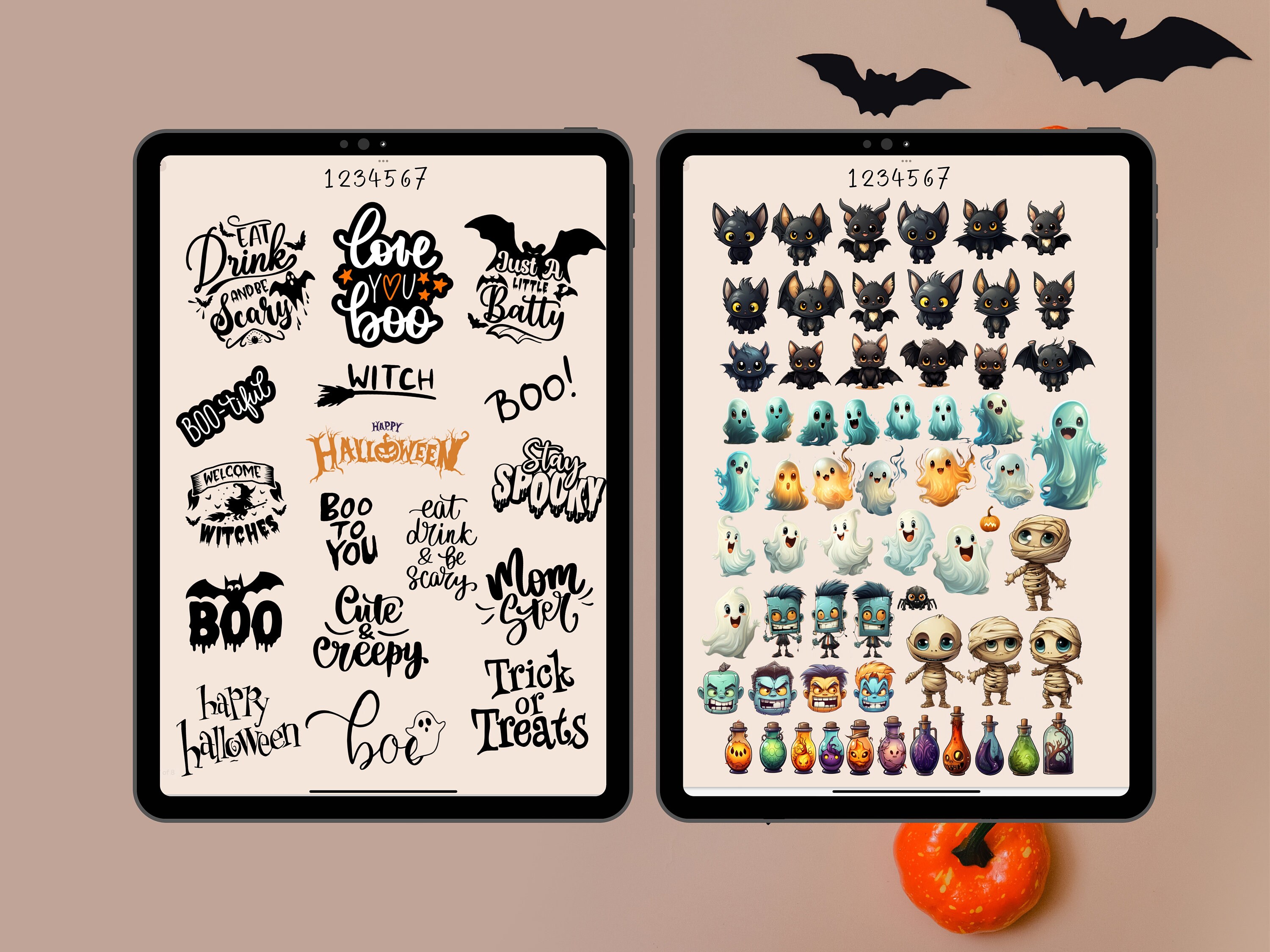 Halloween Digital Stickers for Goodnotes Planner, Ghostface Sticker ...