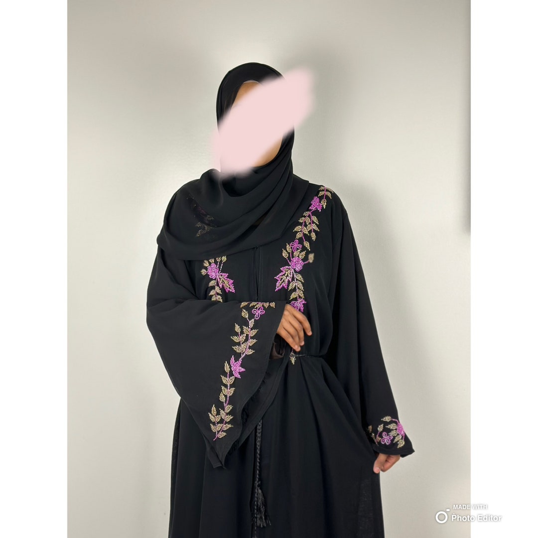 Black Hand Work Abaya , Luxury Abaya - Etsy