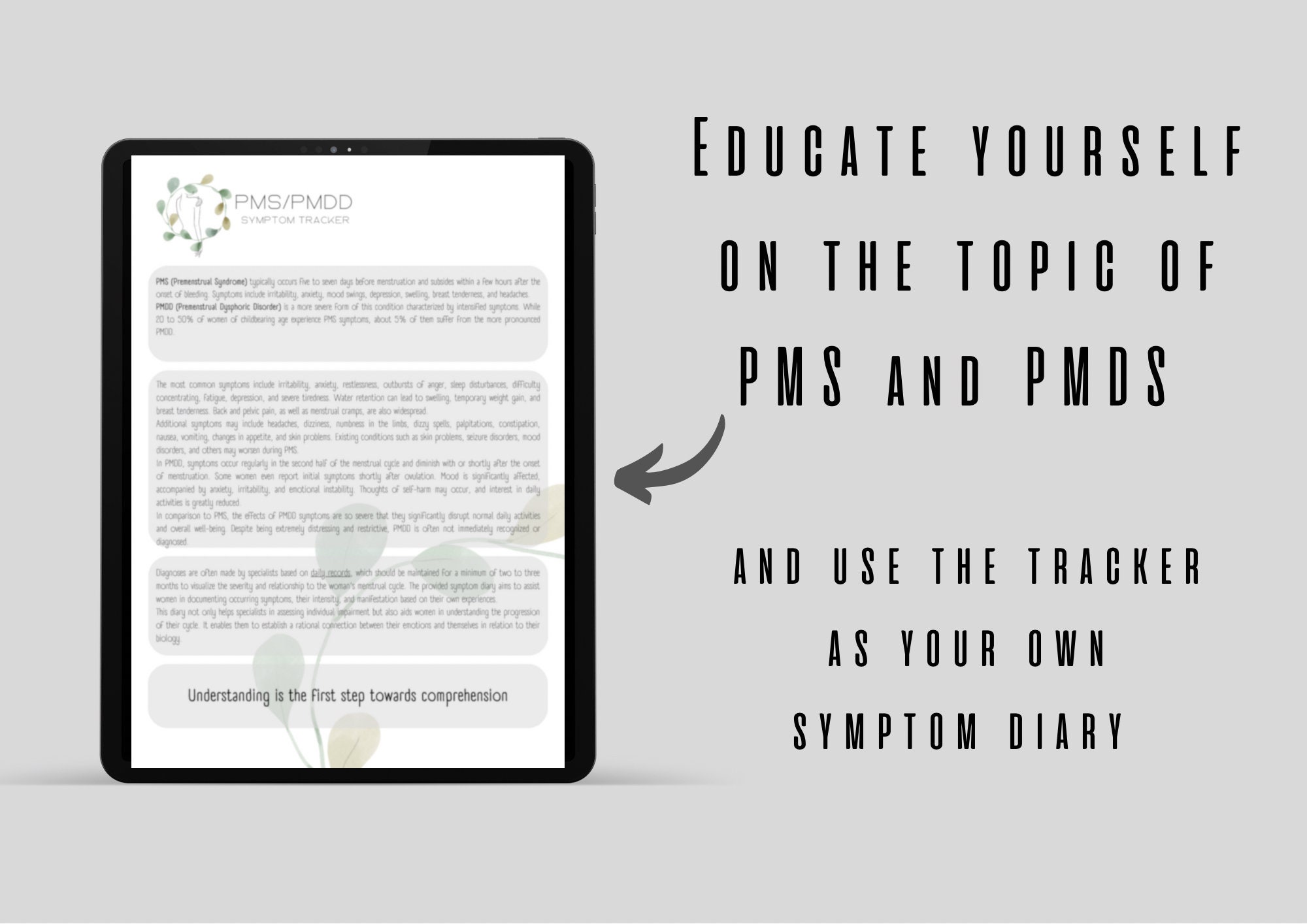 PMS PMDS PMDD Symptom Tracker, ADHD, Depression, Journal, Diary, Mood ...