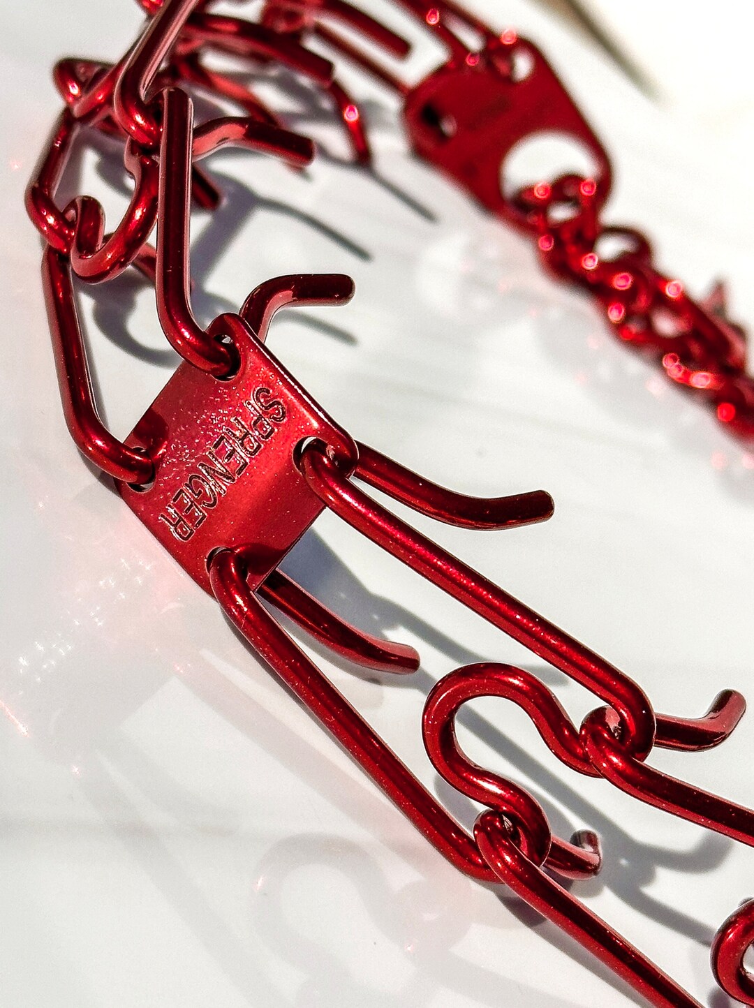 Custom Powder Coated Dazzling Red Herm Sprenger Prong Collar - Etsy