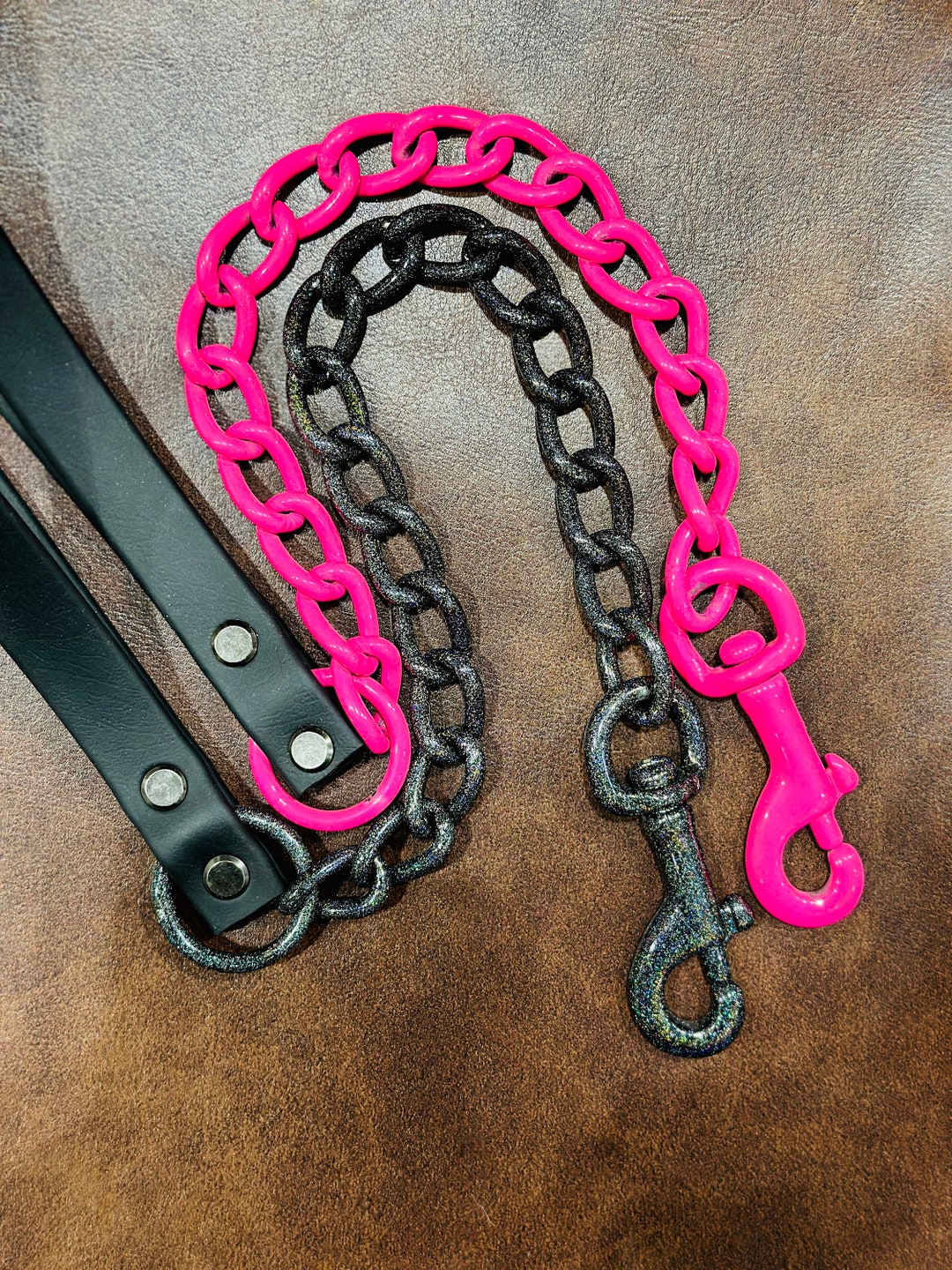 48” 4mm Chain Leash Custom Powder Coated for Dogs, Biothane - Etsy