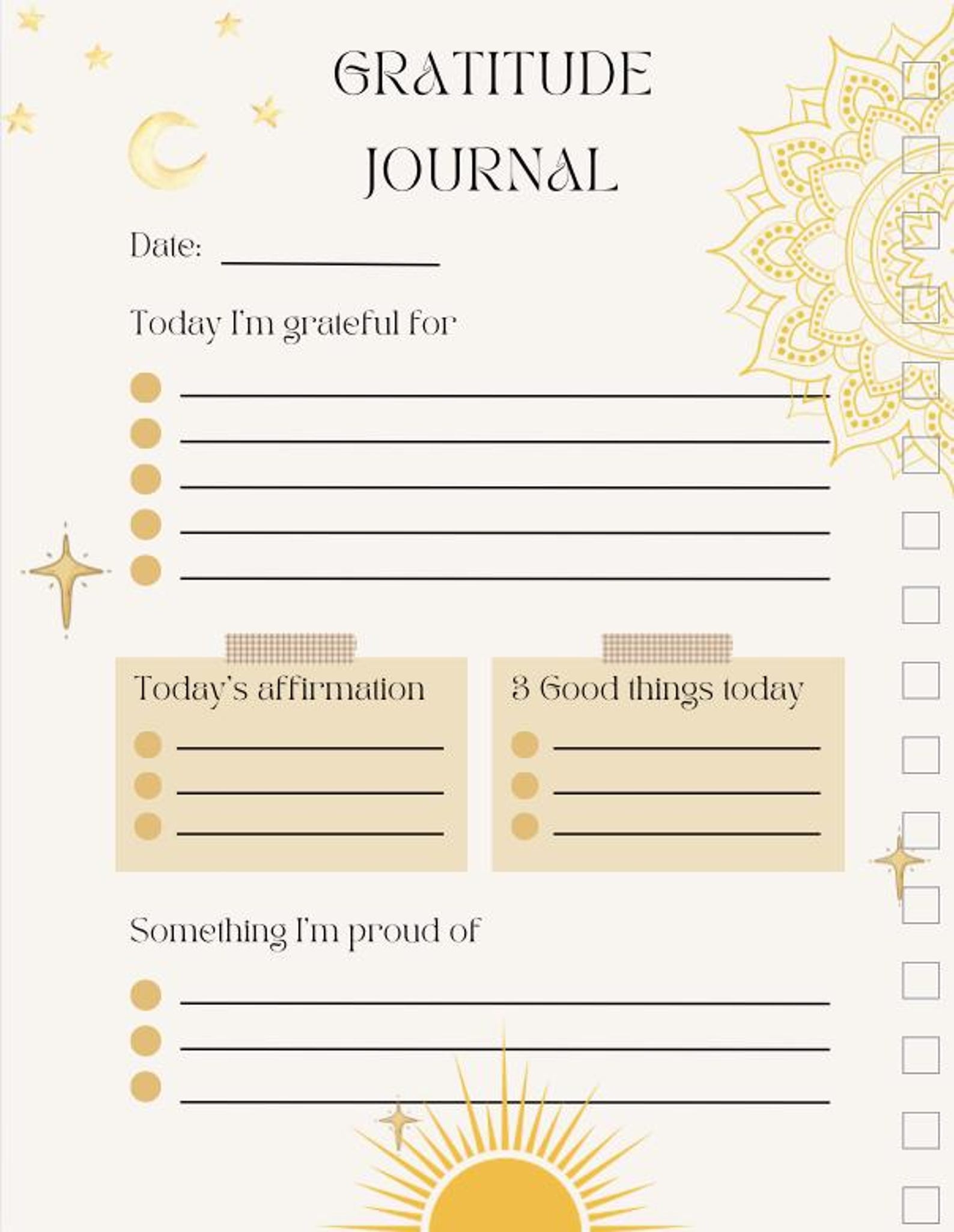 Gratitude Journal Print on Demand - Etsy