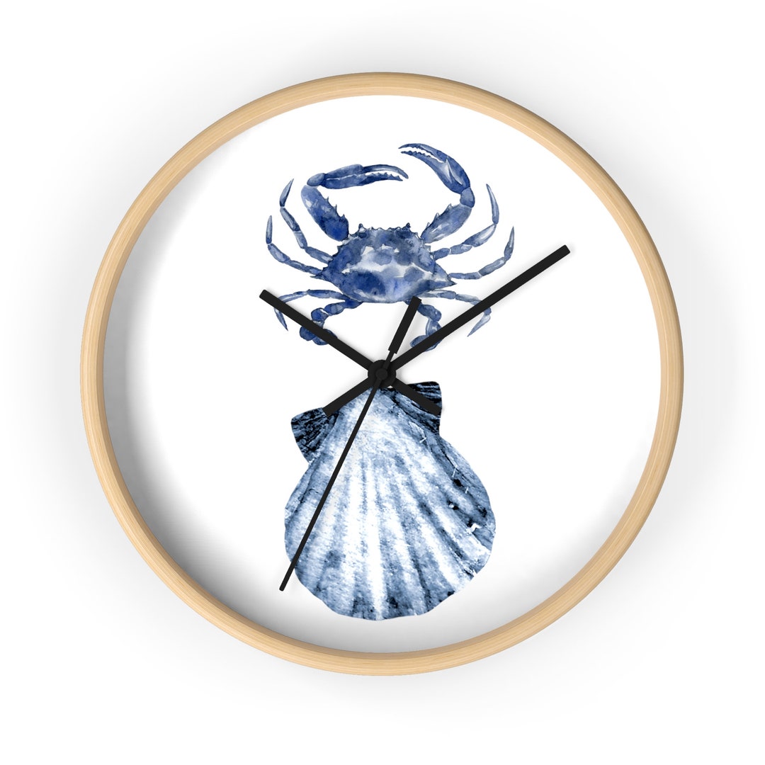 Blue Crab Wall Clock || 10 Inch Wall Clock - Etsy