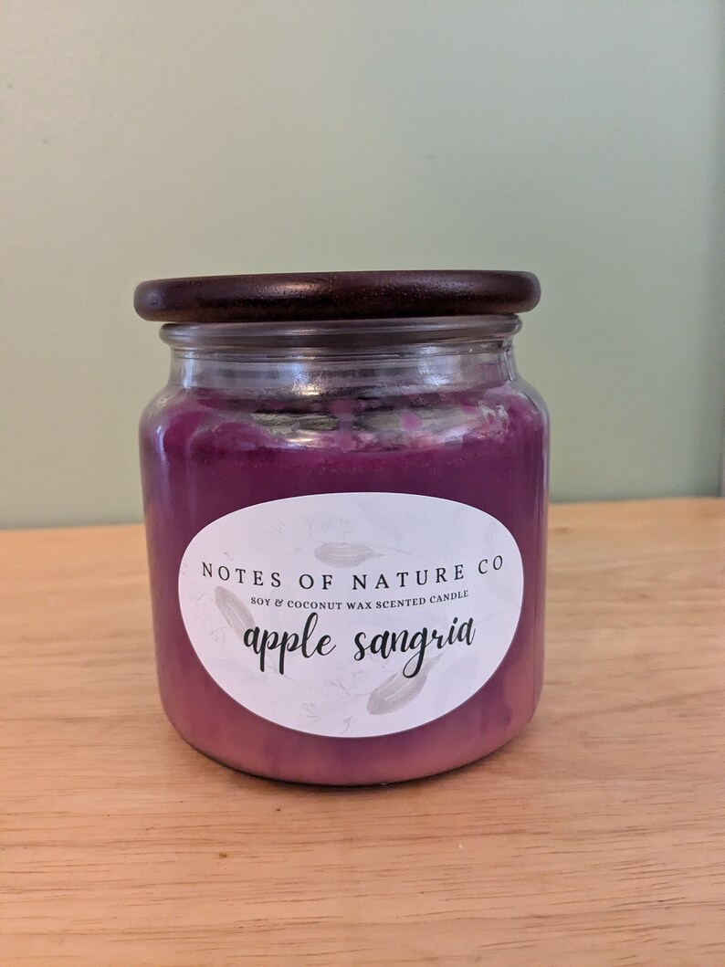 Apple Sangria Coconut Soy Wax 3 Cotton Wick Handmade Premium Flower ...