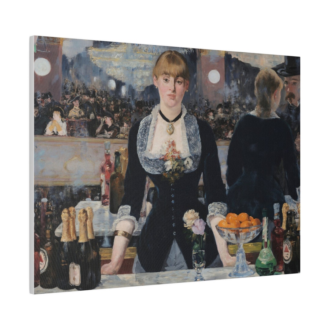 A Bar at the Folies by Eduoard Manet (1882) Print on Matte Canvas ...