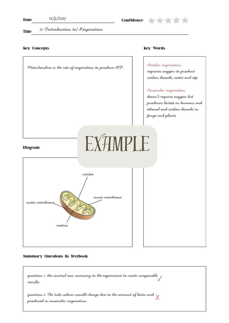 Printable Exam Revision Worksheet: GCSE & A-level Study Guide - Etsy ...