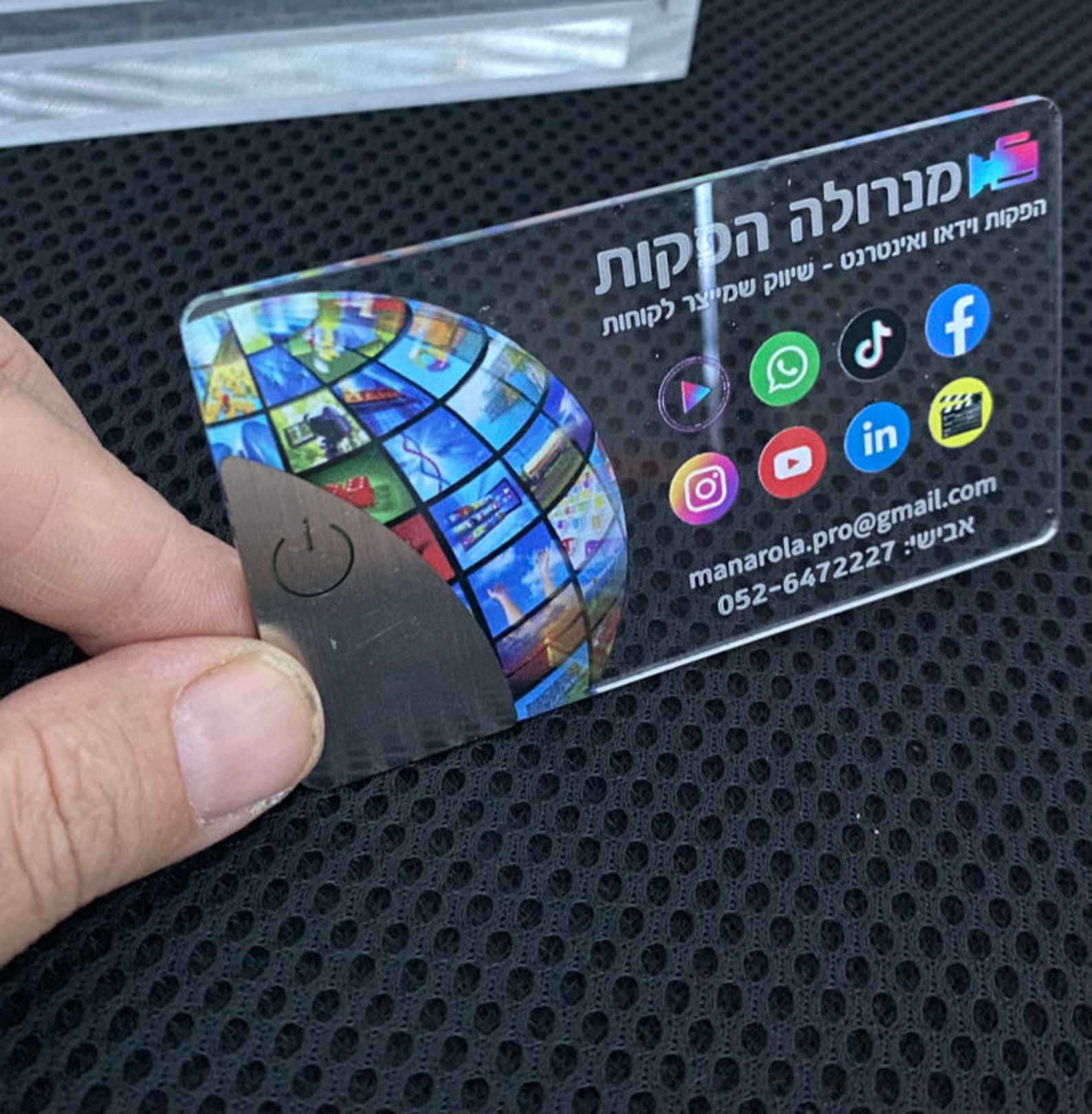 Acrylic LED Business Cards, Personalized Custom Engraved Business Cards ...