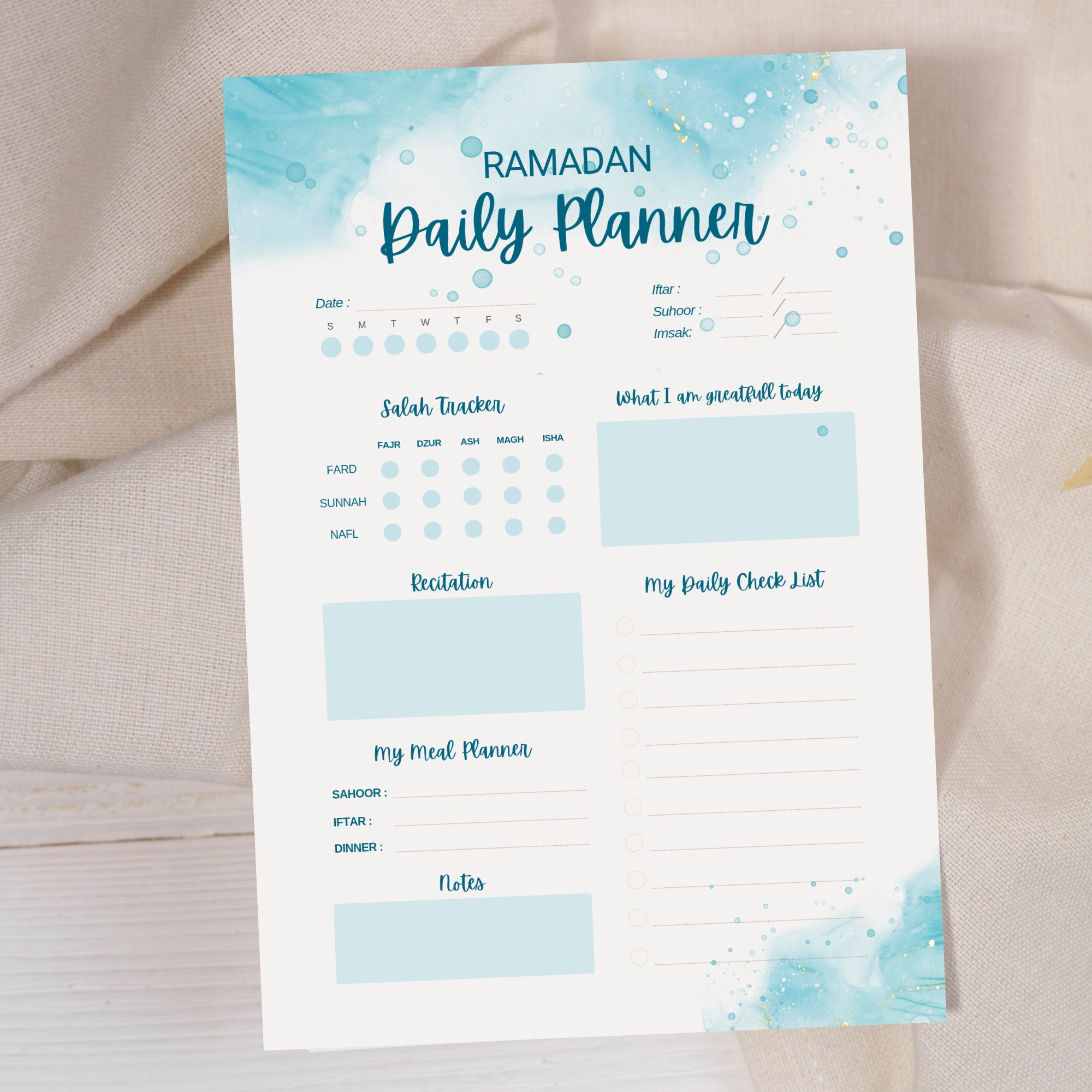 2023 Ramadan Planner, Digital Ramadan Planner, Printable and Editable ...